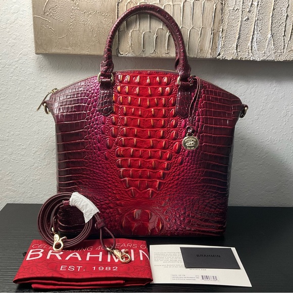 Brahmin | Bags | Brahmin Ruby Ombre Melbourne Leather Large Duxbury ...